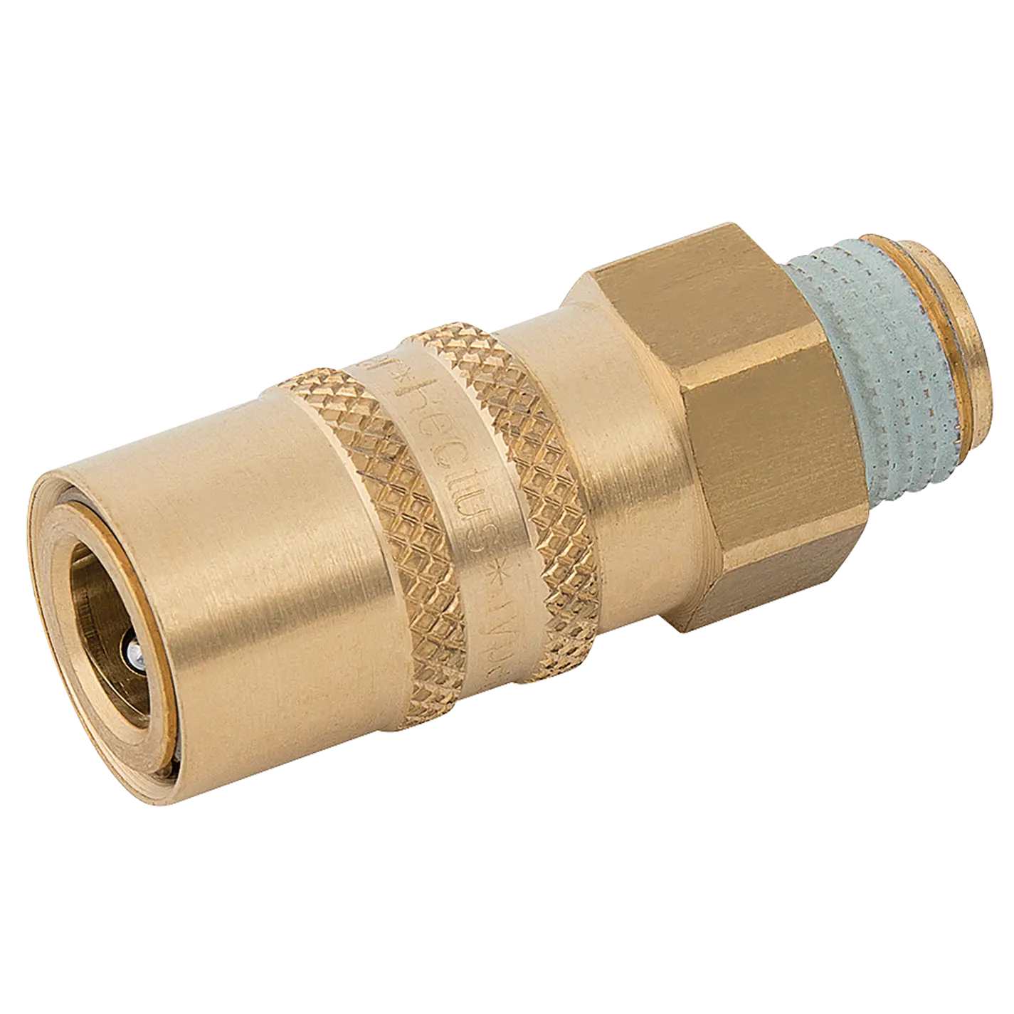 BSP Parallel Male Coupling, 1/4" Size, Series 86KA, Valved, Brass ...