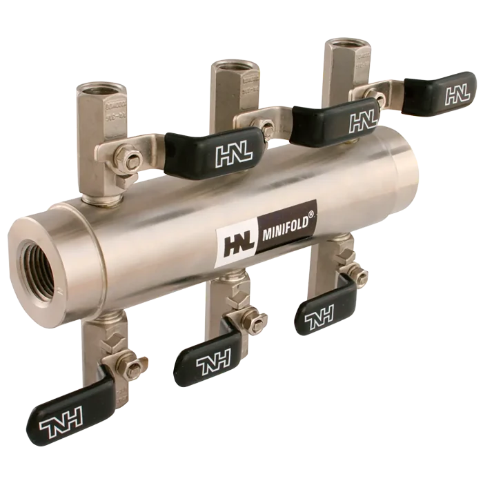 Stainless Steel 4, 6 and 10 Way Manifold, 3/4" NPT Inlet x 1/2" NPT ...