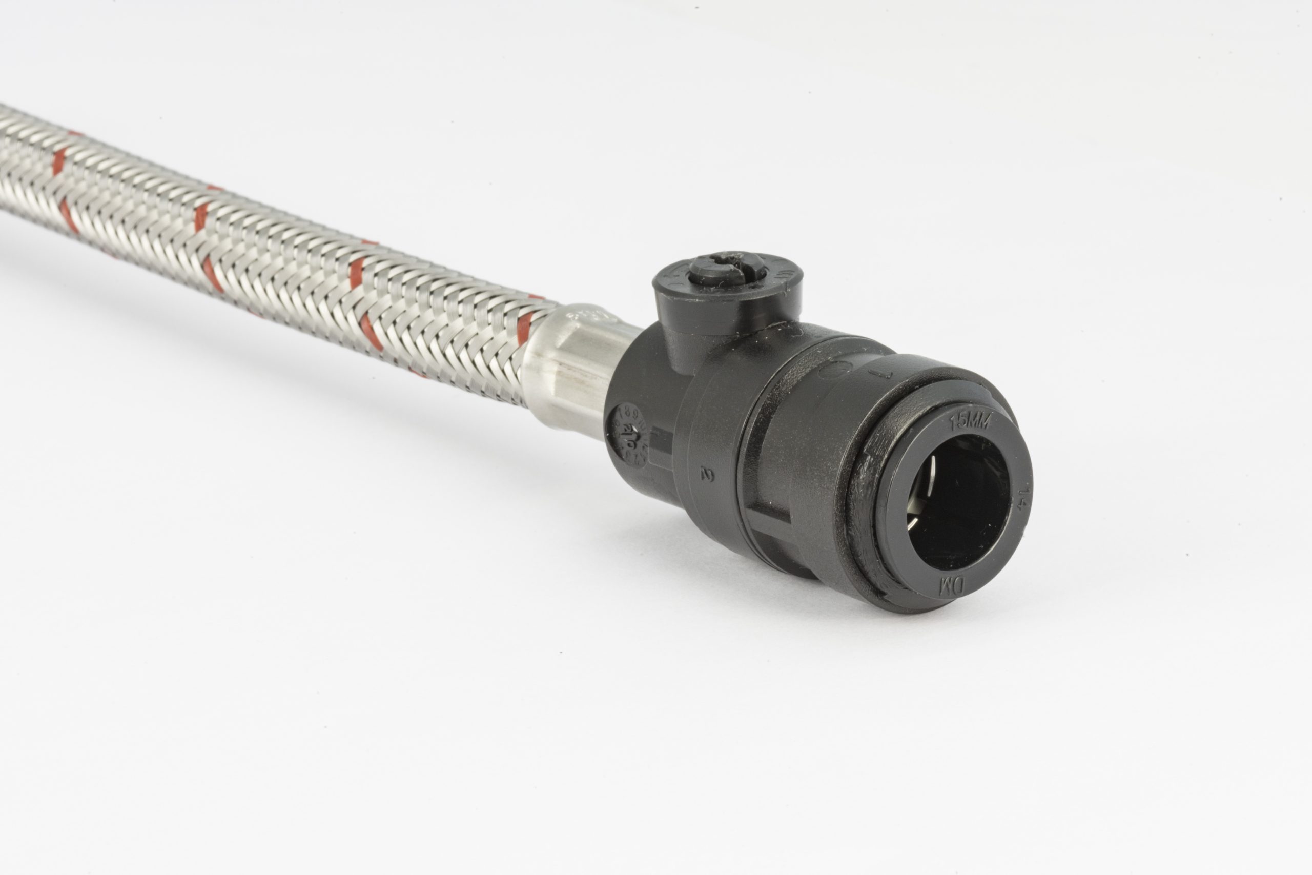 13mm Bore Flexible Tap Connector - 3/4" BSPP Female x 22mm DMfit Valved ...